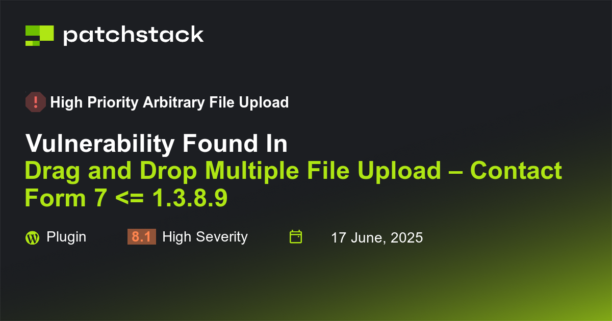 WordPress Drag and Drop Multiple File Upload for Contact Form 7 plugin